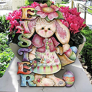 The Easter Bunny Door Hanger Wall Decor art by Jamie Mills-Price Easter Spring Decor 8457605H - Designocracy