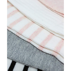 Bowbear 5 Pair Baby and Toddler Leg Warmers, Happy Legs Pink & Gray