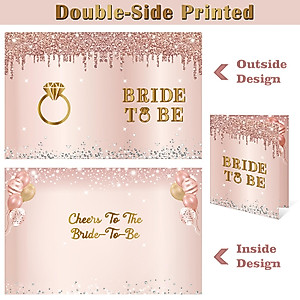 Kircirx Bachelorette Party Decorations Bridal Shower Card with Envelope, Jumbo Rose Gold Bride To Be Guest Book Party Supplies, Pink Extra Large Hens Night Women Wedding Engagement Greeting Card