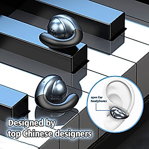 Skicuwim Open Ear Headphones Wireless Earbuds Bluetooth Earbuds Sport Earbuds Running Earbuds Music Earbuds,Clip-on Earphones,Headphones for Small Ear.not in Your Ear