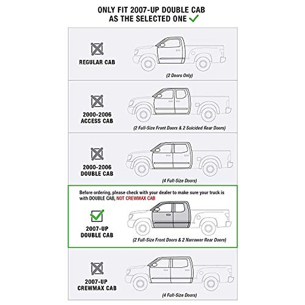 Raptor Series Nerf Bars Side Steps 4in Oval Black Curved for 07-21 Tundra Double Cab