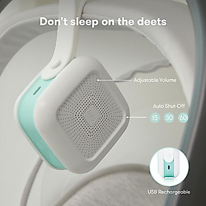 2-in-1 Portable Sound Machine + Nightlight by Frida Baby White Noise Machine with Soothing Sounds for Stroller or Car Seat with Volume Control