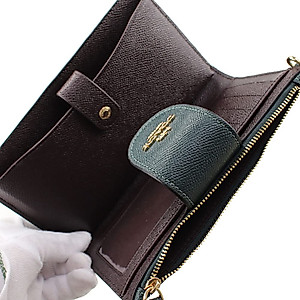 Coach Boxed Crossgrain Tech Wallet With Charms (Forest Green)