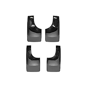 WeatherTech Custom No Drill Splash Guard MudFlaps for Ford F-150 - Front & Rear Set (110003-120003), Black