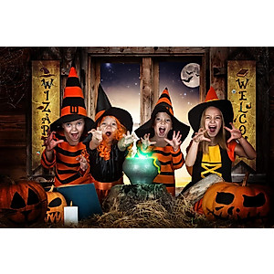 Magical Wizard Banners WELCOME WIZARD Magic Wizard Themed Party Supplies Wizard Porch Signs Wizard Backdrop for Photography Halloween Party Decor Supplies (Brown Welcome Wizard)