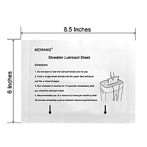 24PCS Paper Shredder Lubricant Sheets Shredder Oil Sheet for Blades