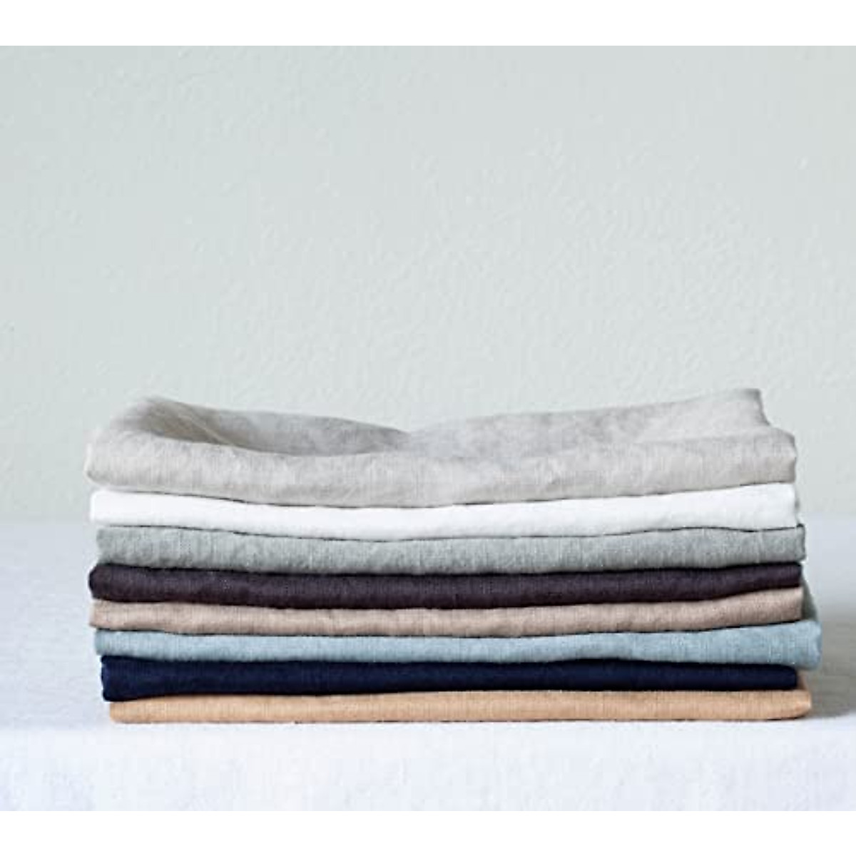 LK PureLife 100% Pure Flax Linen Kitchen Towels-20x27 Inch-Stonewashed Flax Linen-Extra Soft Quick Dry for Tea Towels Dish Towels Hand Towels-Set of 2-Natural