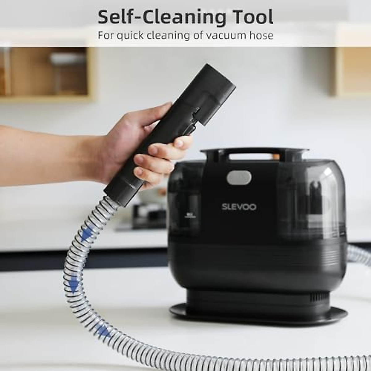 Carpet Cleaner Machine 12Kpa Strong Suction, 500W Powerful Motor, Portable Upholstery Cleaner for Pet Accident, Rugs, Carpet and Upholstery, Black