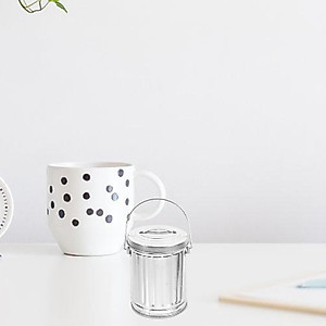 BESTOYARD Mini Desktop Trash Can with Lid Metal Rubbish Bin Tiny Garbage Can Mini Tabletop Flowerpot Pen Holder for Home Office Countertop