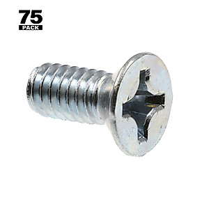Prime-Line 9001536 Machine Screws, Flat Head, Phillips Drive, #12-24 X 1/2 In., Zinc Plated (75 Pack)