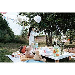 Suli Drink Dispenser for Parties, 1 Gallon 2 Pack Beverage Dispenser, Glass Juice Dispenser Countertop for Outdoor BBQ, Sun Tea, Lemonade, Mason Jar Dispenser with Pump