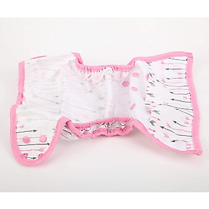 One Size Cloth Diaper Cover Snap with Double Gusset (Pink Arrows)