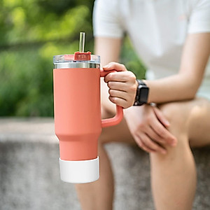 Airboat Upgrade 2PCS Protective Silicone Boot Bumper for Stanley Quencher Adventure 40oz 30oz IceFlow 20oz 30oz Tumbler, Water Bottle Bottom Sleeve Cover Accessories for Stanley Mug Cup(Light Grey)