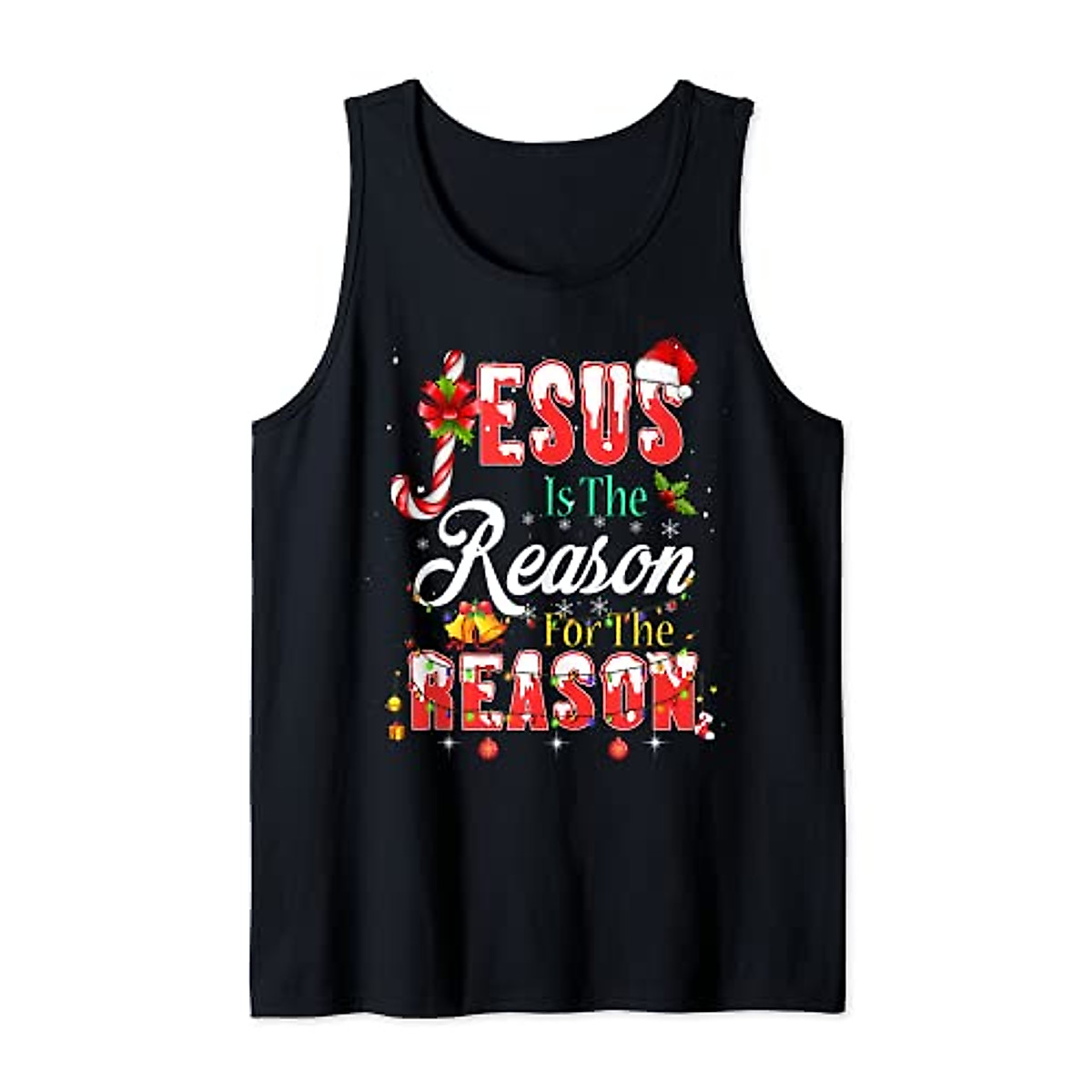 Christian Jesus The Reason Christmas Stocking Stuffer Tank Top