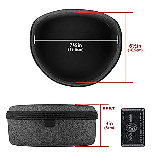 Geekria Shield Case Compatible with Sony WH-H900N, WH-H910N, WH-XB900N, WH-1000XM4, WH-1000XM3 Headphones, Replacement Protective Hard Shell Travel Carrying Bag with Cable Storage (Dark Grey)