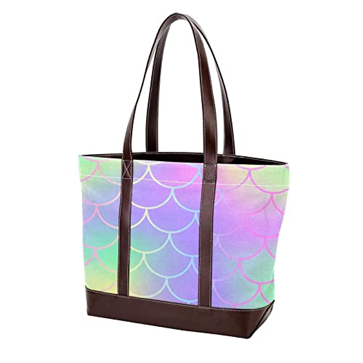 Purses for Women, Tote Bag, Tote Bag for Women, Small Tote Bag, abstract colorful fish scales pattern
