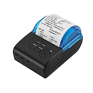 58mm Mini USB/Bluetooth Thermal Printer Receipt Portable, High Speed Thermal Printer for ESC/POS/Receipt Ticket Profession Printer, Shareable with Windos/Vista/Linux/Android(US)