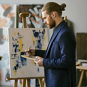 PHOENIX Stretched Canvas for Painting 12x16 Inch/10 Bulk Pack, 8 Oz Triple Primed 5/8 Inch Profile 100% Cotton White Blank Canvas, Artist Framed Canvas for Oil Acrylic & Pouring Art