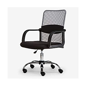 MayNuo Office Chair Gaming Chair Computer Chair Office Chair Black,Ergonomic Desk Chair with Armrest Computer Chair with Lumbar Support Mid Back Home Office Swivel Mesh Chair/Gray