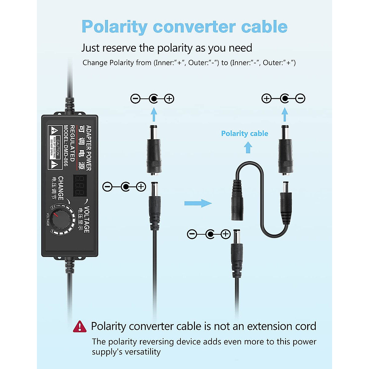 Aclorol 120W Universal Power Adapter 12V 10A Power Supply Adjustable AC/DC Adapter 100-240V AC to DC 12V 9V 6V 5V 3V 10A 8A 6A 5A 4A 3A Variable Switching Converter with Polarity Converter & 14 Tips