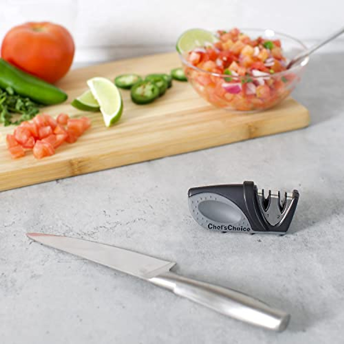 ChefsChoice 476 Compact Manual Knife Sharpener, 2-Stage, Black