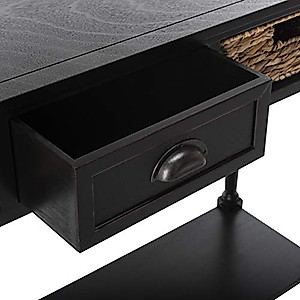 Safavieh Home Collection Christa Distressed Black 3-Drawer Storage Console Table