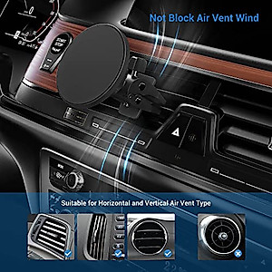 PROfezzion 2 Pack Magnetic Phone Mount for Car Vent Compatible with MagSafe Car Mount Holder for iPhone 15/14/13/12 Pro Max Mini iPhone 11 XR XS Samsung Galaxy S21 S20 & All Phones