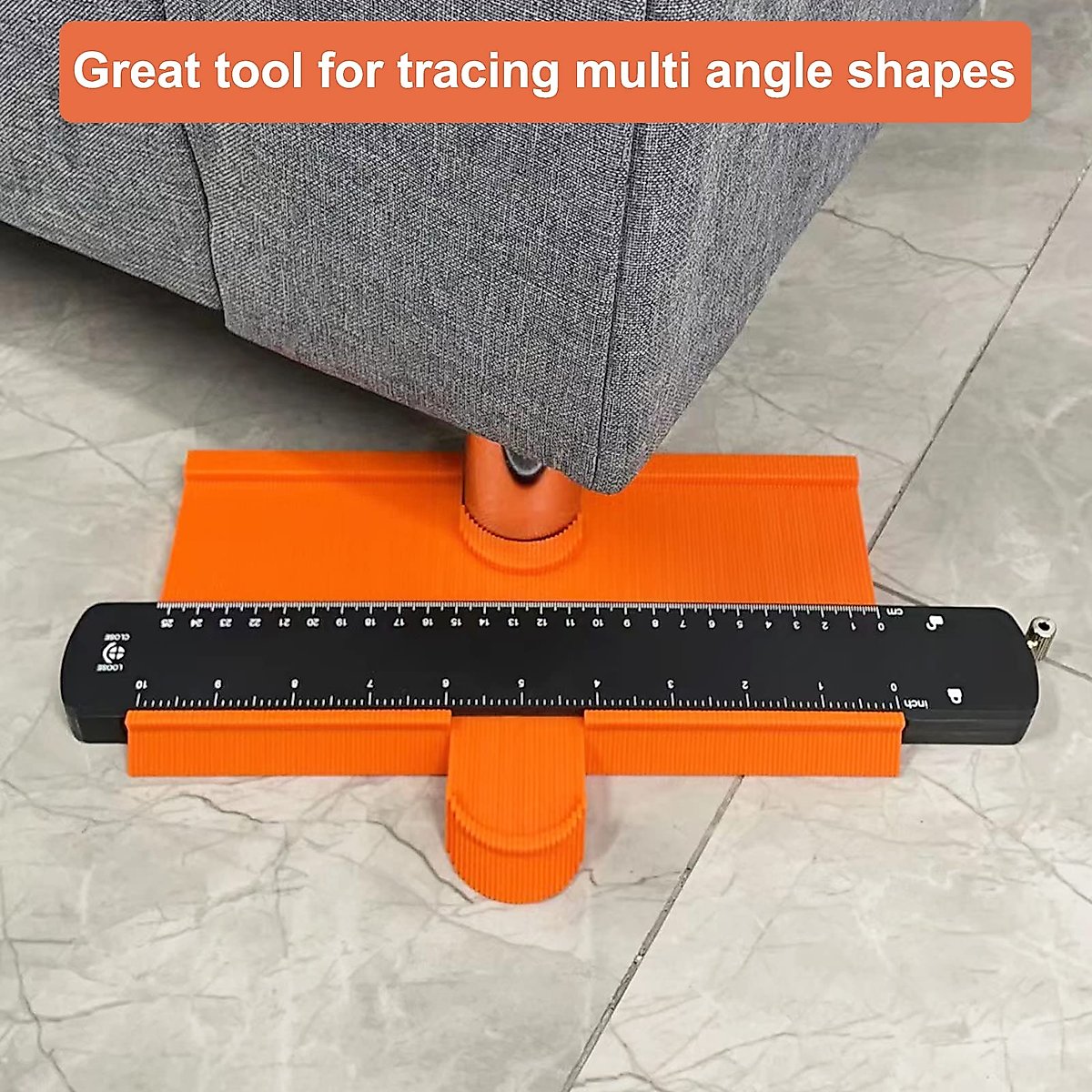 10 Inch Super Gauge Shape and Outline Tool, Contour Gauge Profile Tool with Lock, Measuring Tools Shape Duplicator Woodworking Tools for Flooring, Carpenter, Construction, Cool Gifts for Men