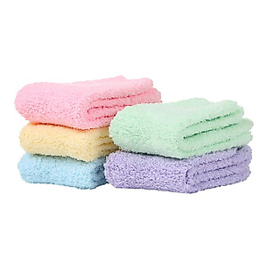 Zando Women's Winter Fuzzy Warm Crew Sock Microfiber Cozy Sleeping Plush Socks Thick Fluffy Slipper Sock Casual Super Soft Home Sock 5 Pairs Rainbow Solid One Size
