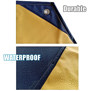 Rubber Aprons Waterproof with Pockets for Dishwashing, Dishwasher Apron Waterproof for Restaurant, 47 Inch Adjustable Neck Strap Butcher Apron for Men Water Proof, Heavy Duty Rubber Apron for Chemical