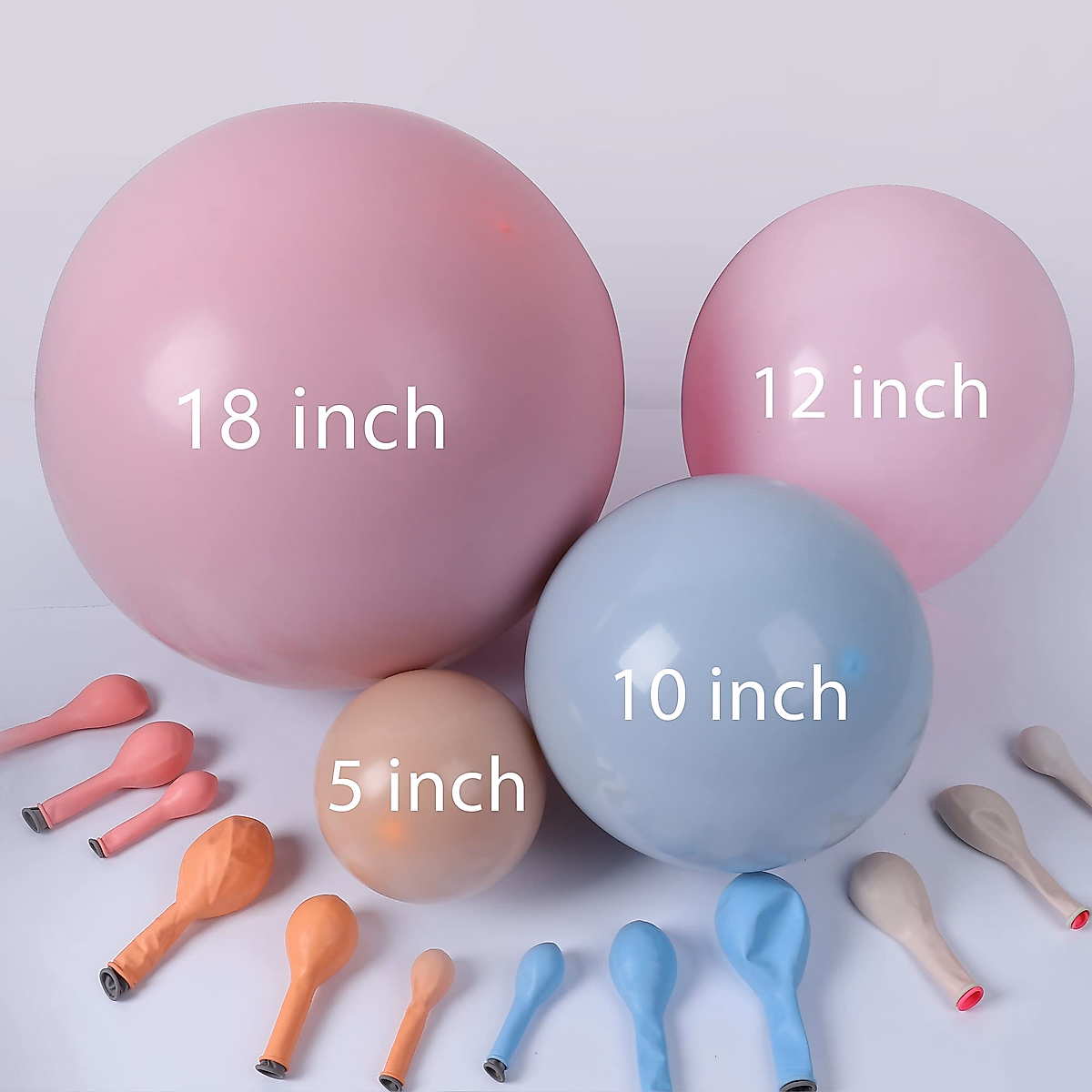 DIY 108Pcs Double-Stuffed Balloon Garland Arch Kit - Decorating Strip Kit for Garland Double Layer Baby Pink Apricot Dusty Blue Purple Balloons Set for Wedding Birthday Baby Shower Party Decoration…