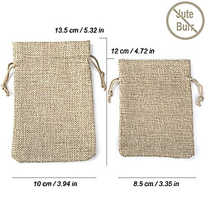 ADVcer Burlap Bags with Drawstring Set, 5.5 x 4 and 4.8 x 3.5, Sacks 20 for Small Favor, Gift, Treat, Goodie, Party, Jewelry, Little Sachet, Coffee Bean, Mini Decor, Craft, Candy, Tea Storage (Linen)