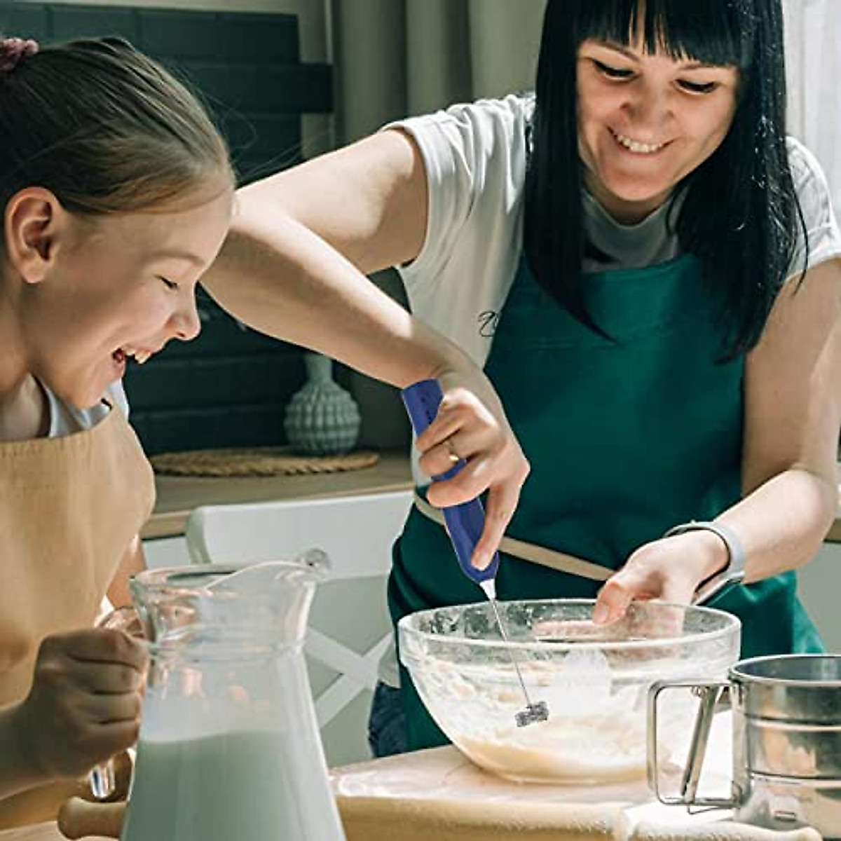 Electric Milk Frother Handheld, USB Rechargeable Milk Frother, Powerful Milk Frother Foam Maker With 2 Stainless Whisks, 3-Speed Adjustable Mini Milk Foamer For Blending Bulletproof Coffee Cappuccino