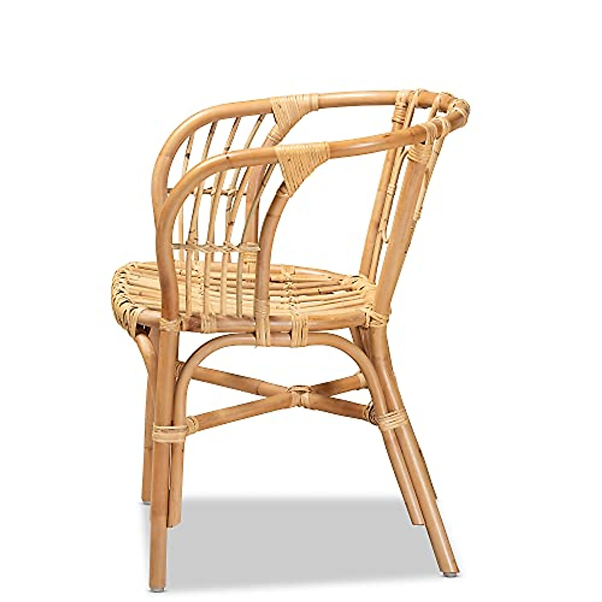 bali & pari Luxio Modern and Contemporary Natural Rattan Dining Chair