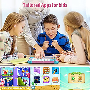 Kids Tablet, 7 Inch Tablet for Kids, Parental Control Educational Tablet, 2+32GB Android 11.0, IPS Screen, Kids Content Pre-installed, with Bluetooth WiFi, Kid-Proof Case, YouTube Netflix Hulu (Pink)