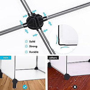 ANWBROAD Cube Storage Organizer 16 Cubes DIY Closet Cabinet Bookshelf Kids Organizers and Storage for Bedroom Closet Organizer Cubby Shelving Plastic Bookcase Office Living Room White ULCS016T