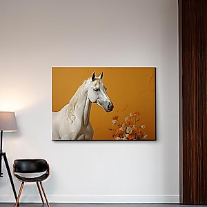 Majestic Black Stallion Galloping In The Clouds, Black Horse On Salt Flats, Canvas Print, Black Horse Print, Black Horse Wall Art