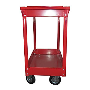 Olympia Tools 600-pound 2 Shelf 85-184, Red Steel Cart, 600LB