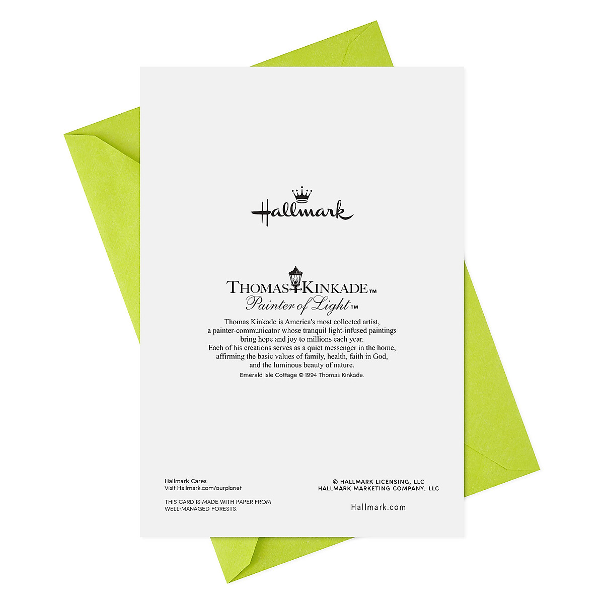 Hallmark Thomas Kinkade Pack of St. Patricks Day Cards, Seaside Cottage (10 Cards and Envelopes)