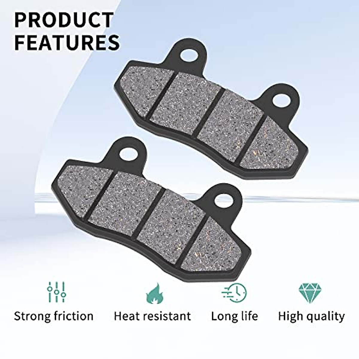 LCGLY 4pcs Disc Brake Pads Set for 150cc 200cc 250cc ATV Dirt Bike Pit Bike Go Kart ,Yerf-Dog Spiderbox 150cc GX150 go kart Gy6 49cc 50cc 125cc 150cc 200cc 250cc , Roketa TaoTao Baja Sun Scooter Parts