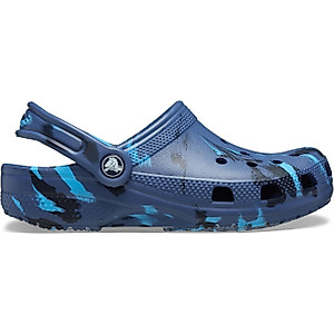 Crocs Classic Marbled Tie-Dye Clog (Little Big Kid) K NVY/Mlt, Navy/Multi, 12 US Unisex