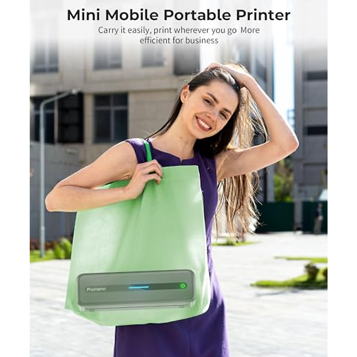 Phomemo Portable Printers Wireless for Travel,M832 Thermal Printer, Bluetooth Inkless Printer Support 8.5''x 11'' US Letter,Built in Paper Bin,Compatible with Phone and Laptop for Home,Office,School