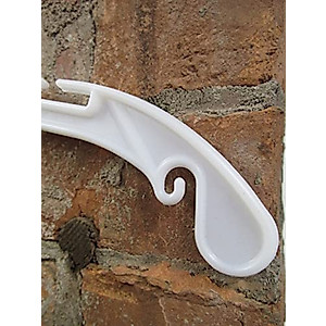 NAHANCO 1405 Plastic Dress Hanger, Jumbo Weight, 17", White (Pack of 100)