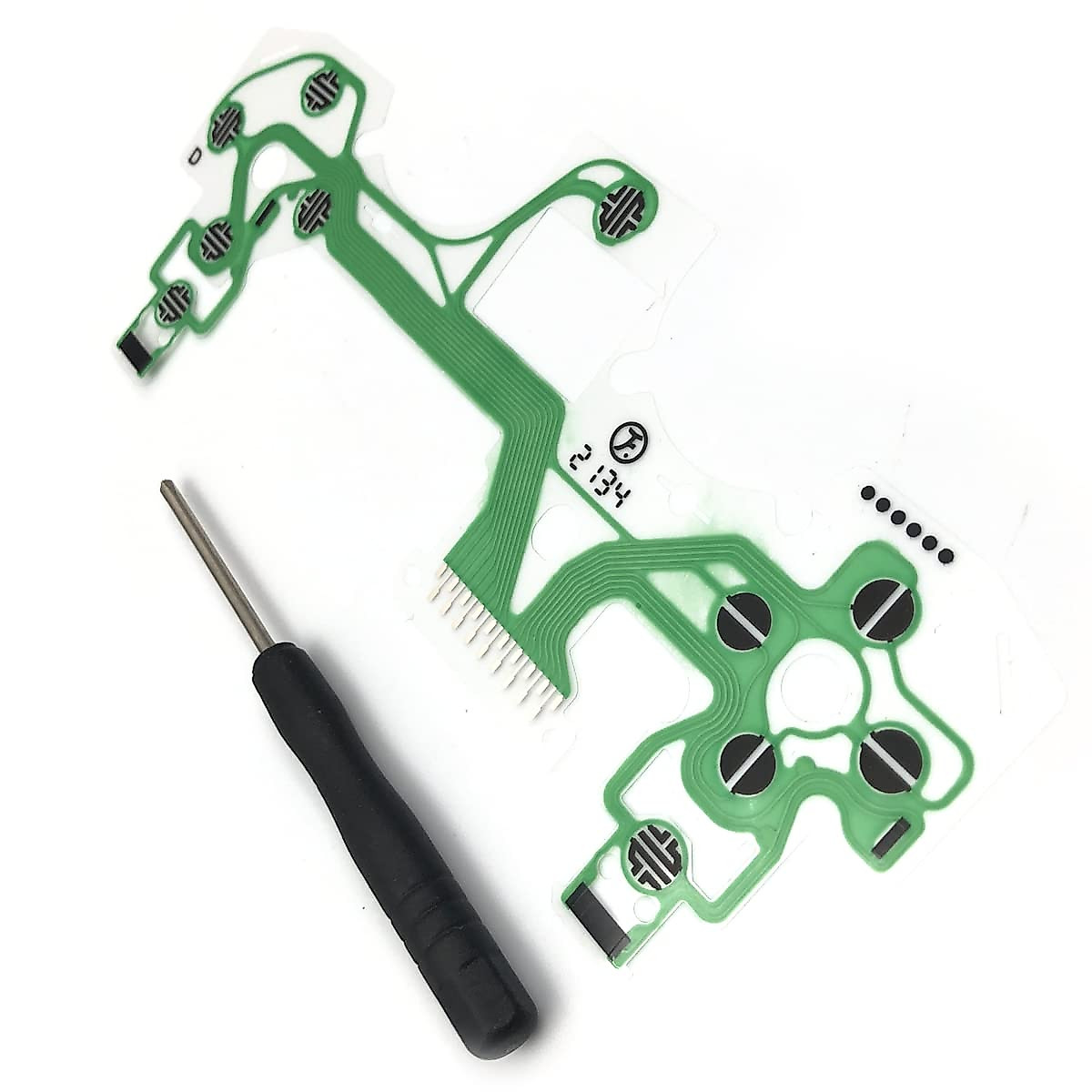 FainWan Flex Ribbon Conductive Film Keypad Compatible with PlayStation PS4 Pro Controller Dualshock 4 JDS-050 / JDS-055 Incl (+) Screwdriver