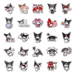LANOU Cartoon Stickers 100pcs Cute Kuromi Stickers Pack Waterproof Vinyl Stickers for Kids Girls Adults Laptop Skateboard