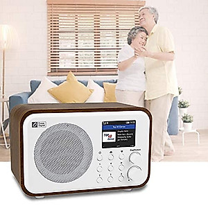 Ocean Digital WR-336F Wi-Fi Internet FM Radio Portable with 4 Preset Keys Rechargeable Battery Bluetooth Receiver Stress Relief Relaxation Music Channels White