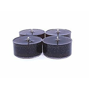 24 Pack 100% BLACK Color Unscented 8 Hour Mineral Oil Based Gel Tea Light Candles Tealights for Home, Weddings, Emergency Use and Events Made in USA By The Gel Candle Company