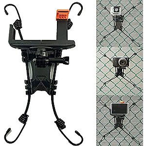 Pmsanzay 3 in 1 Universal Action Camera Backstop Chain Link Fence Mount for Action Camera/Digital Camera/Smartphone-Ideal Backstop Camera Mount for Recording Baseball,Softball and Tennis Games