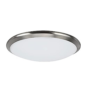 Aspen Creative Satin Nickel 63003L-1 Large LED Flush Mount Finish with Glass Shade