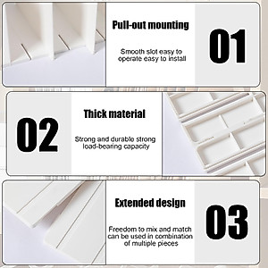 Bagentry 1 Set 3 Dividers Adjustable Plastic Closet Shelf Divider, Detachable Handbag Purse Dividers for Closet, Shelf Separators in Closet Vertical Storage Organizer for Bedroom Bathroom